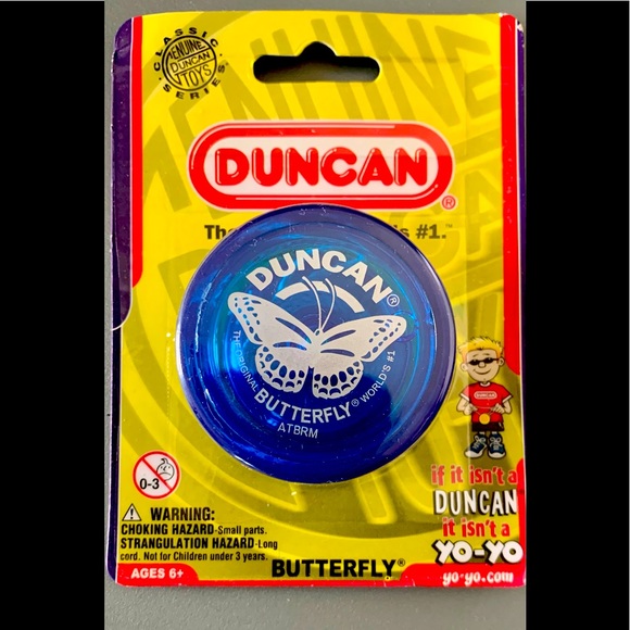 Duncan | Toys | Classic Duncan Blue Butterfly Yoyo 25 Manufactured With ...